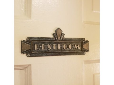 Restroom Door Sign: Art Deco in Style! | JawsTec